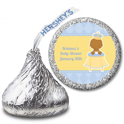 Little Prince African American - Hershey Kiss Baby Shower Sticker Labe ...